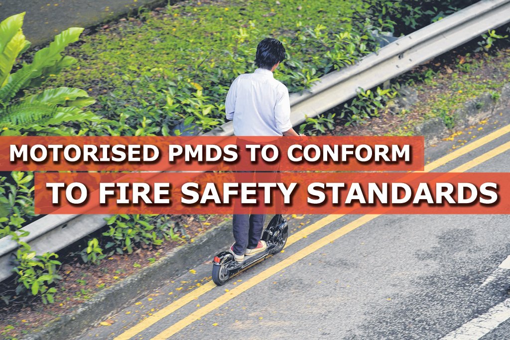 Motorised PMDs to conform to safety standard to minimise fire risks