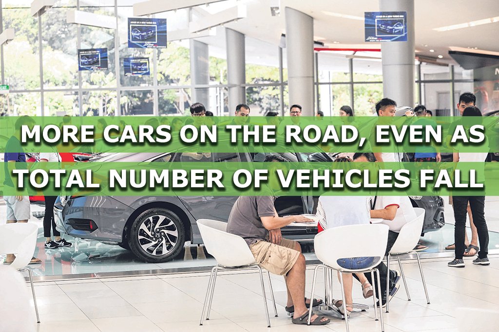 More cars on the road, even as total number of vehicles falls - Sgcarmart