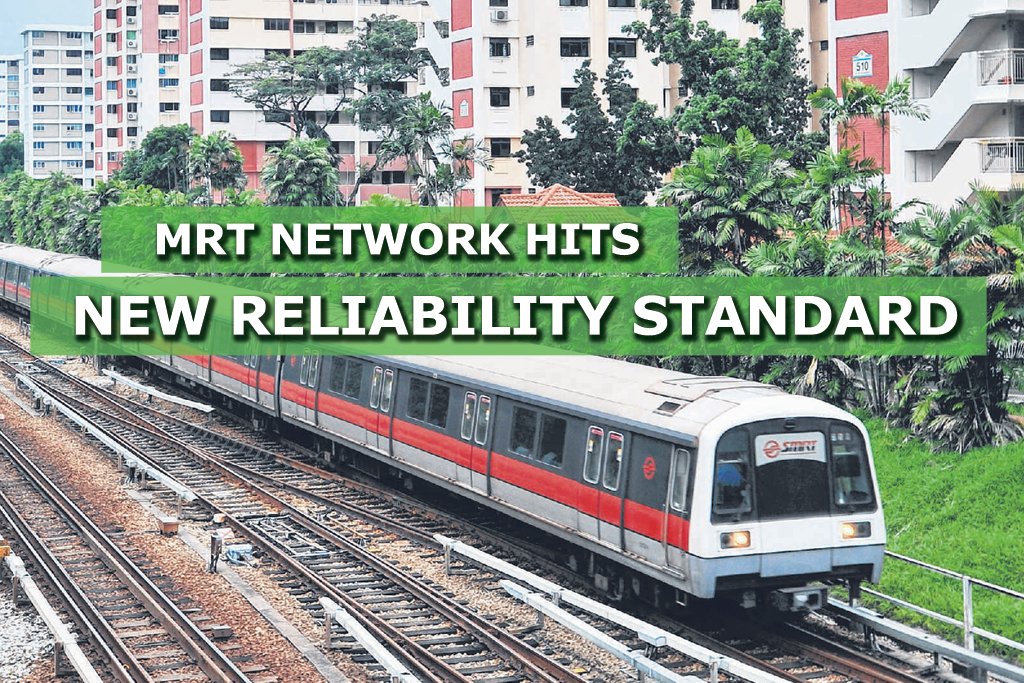 MRT network hits new reliability standard - Sgcarmart