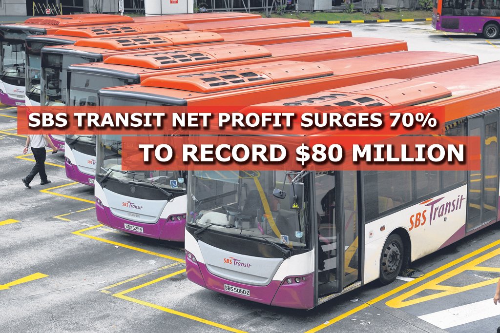 SBS Transit's net profit surges 70% to record $80 million