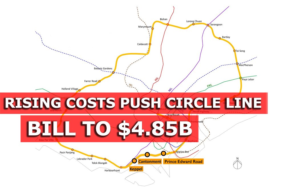 Rising costs push bill for final stage of Circle Line to $4.85b - Sgcarmart