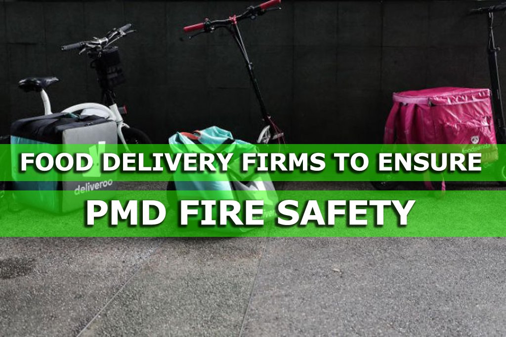 Food delivery firms to ensure PMD riders adhere to fire safety standard