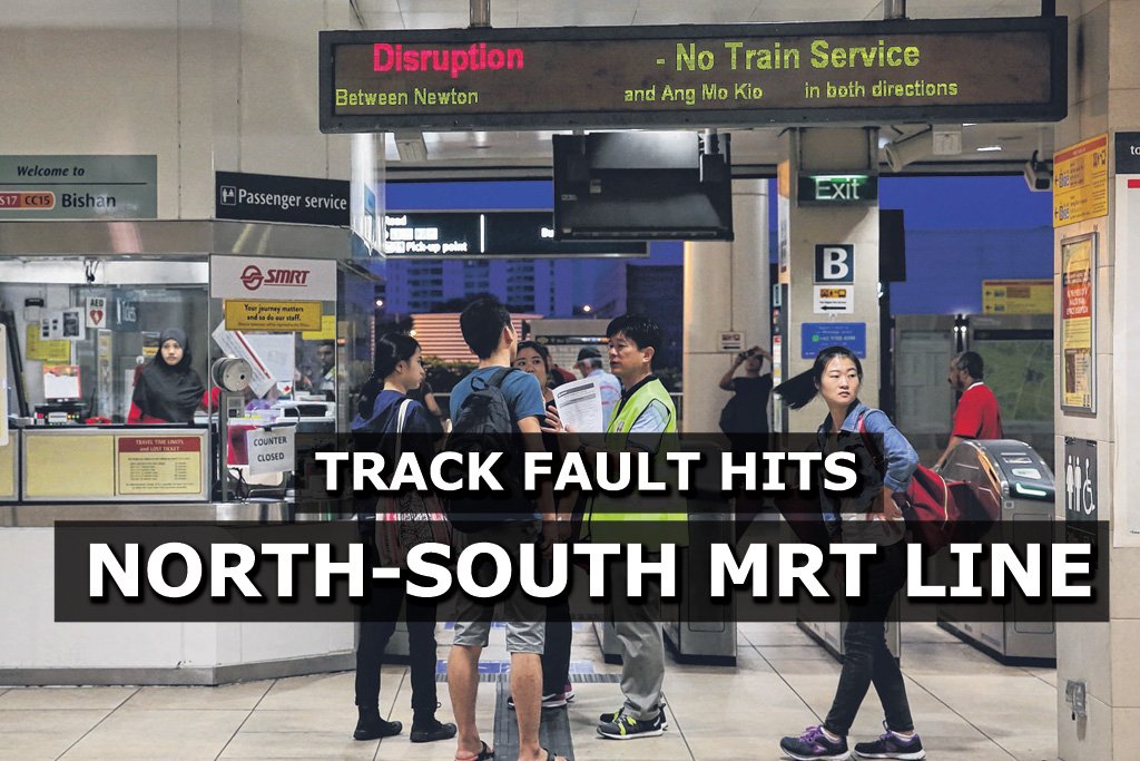 Track fault hits North-South MRT Line, slowing train service - Sgcarmart