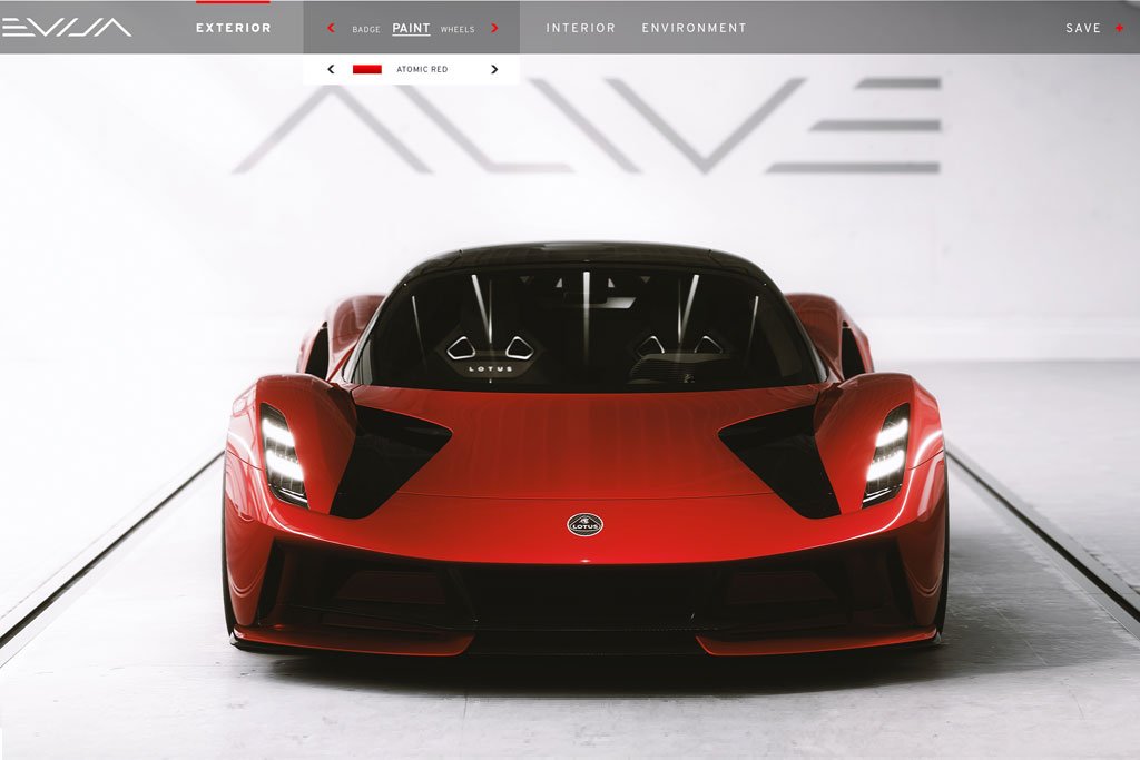 Lotus reveals the ordering process of an Evija - Sgcarmart