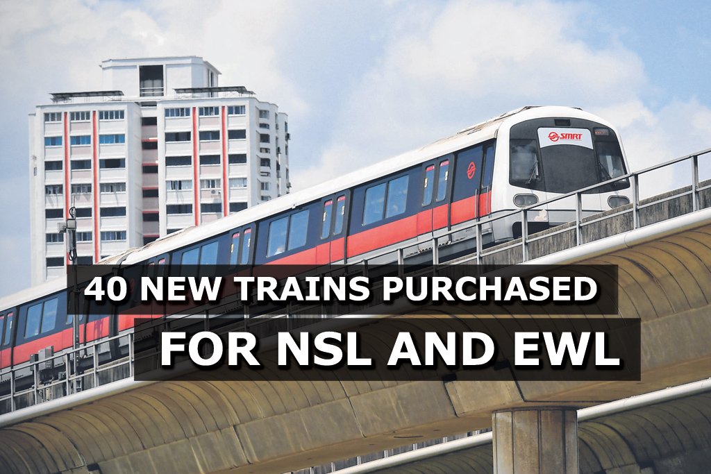 LTA purchases 40 new trains for the North-South and East-West MRT Lines ...