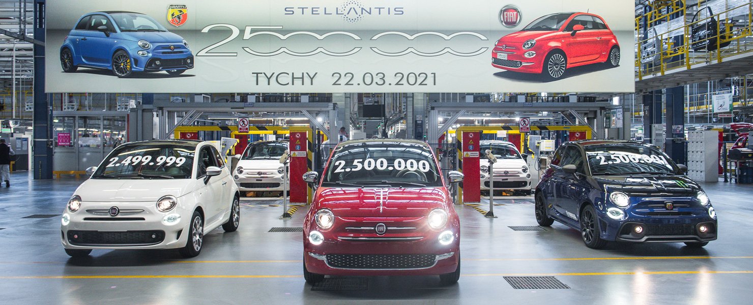 The Fiat 500 factory reaches a production milestone of 2.5 million produced