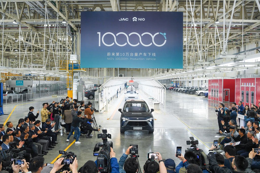 Chinese manufacturer NIO builds its 100,000th car