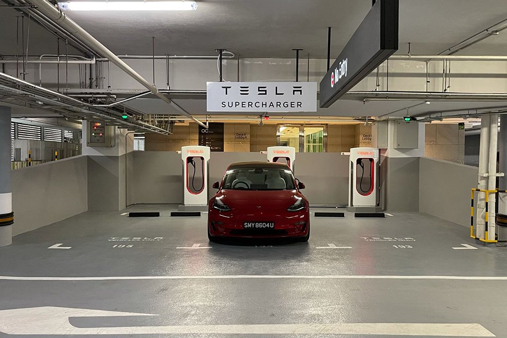 Tesla debuts new V3 Supercharger in Singapore, the first in Southeast ...