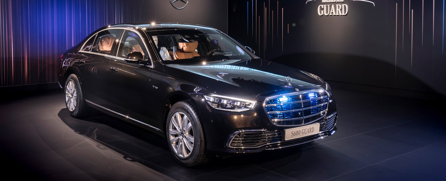 The Mercedes-Benz S680 Guard is able to withstand fire from an assault ...