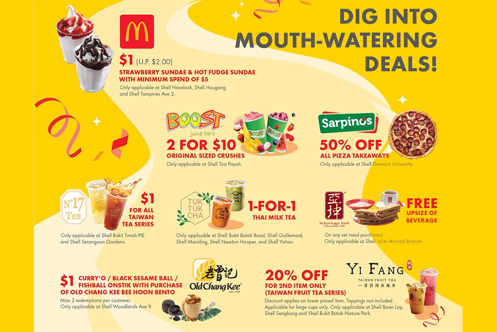 Shell to offer exclusive F&B deals islandwide in the month of August