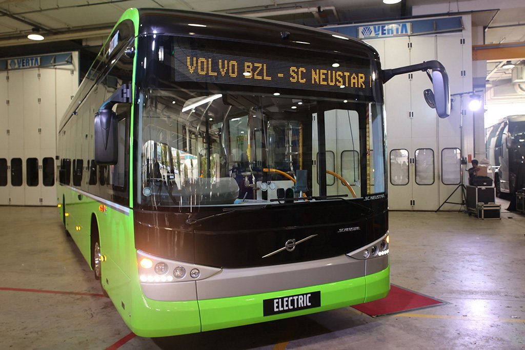 The new fully electric Volvo BZL-SC Neustar City bus makes its local ...