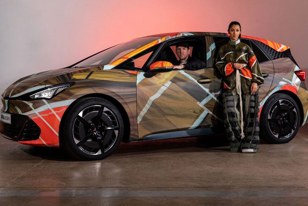 Cupra collaborates with Raeburn to design bespoke Cupra Born wrap