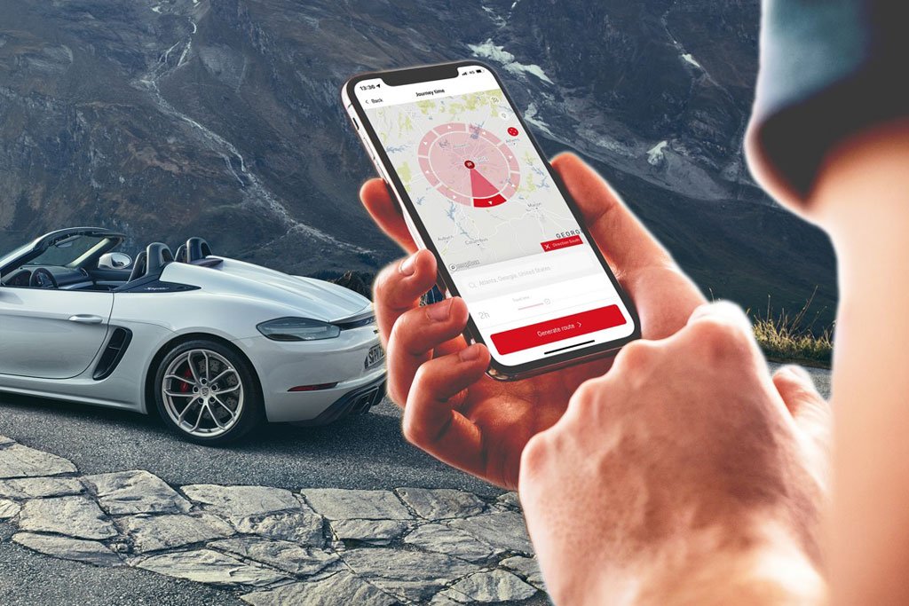The updated Porsche Roads app can help you find the best driving roads ...